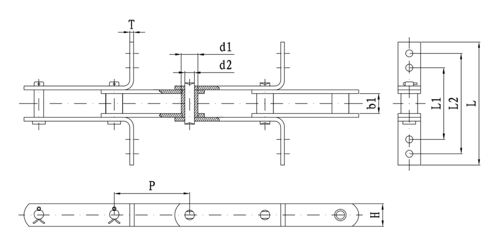 GLF 81X Scraper Conveyor Chain - YT Conveyor